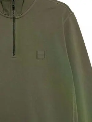 BOSS Quarter-zip Logo-patch Sweater