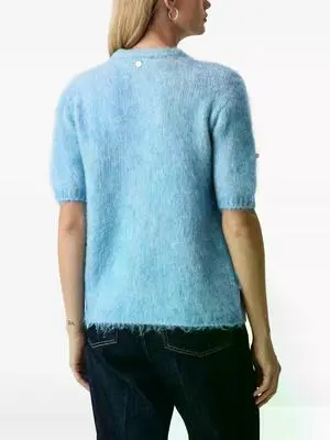 SILVIAN HEACH Crystal-embellished Short-sleeve Sweater