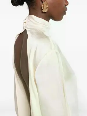 Andamane Open-back High-neck Blouse