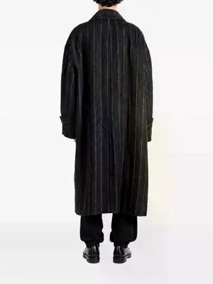 ZIGGY CHEN Pinstripe-pattern Corduroy-collar Jacket