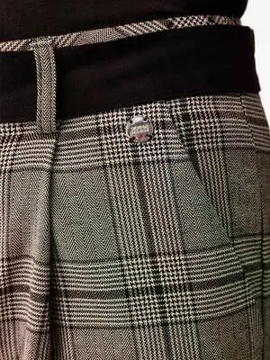 SILVIAN HEACH Check-pattern Belted Palazzo Pants