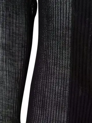 Issey Miyake Rustic Mesh Pleated Semi-sheer Shirt