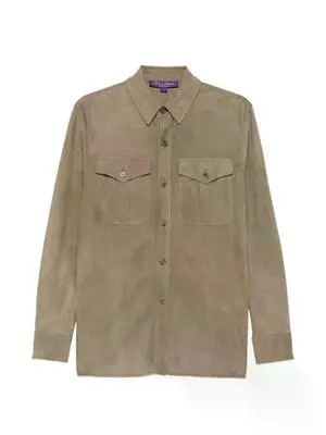 Ralph Lauren Suede Button-front Shirt