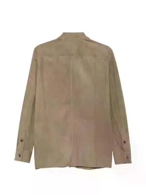 Ralph Lauren Suede Button-front Shirt