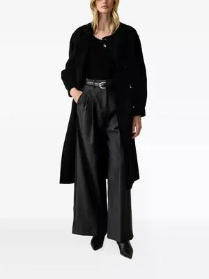 SILVIAN HEACH Ribbed-knit Scalloped-edge Sweater