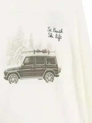 MC2 SAINT BARTH Graphic-print Crew-neck Sweater - Neutrals