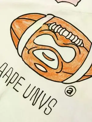 AAPE BY *A BATHING APE Multi-logo Graphic-print T-shirt