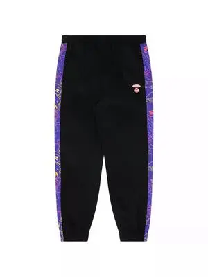 AAPE BY *A BATHING APE Moonface-print Track Pants - Black