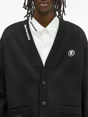 AAPE BY *A BATHING APE Moonface Logo-patch Cardigan