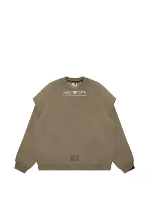 AAPE BY *A BATHING APE Moonface Logo-embroidered Sweatshirt - Black