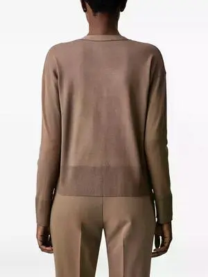 Sisley Fine-knit V-neck Cardigan