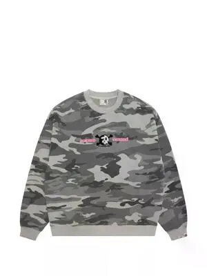 AAPE BY *A BATHING APE X Erased Camouflage-print Sweatshirt - Grey