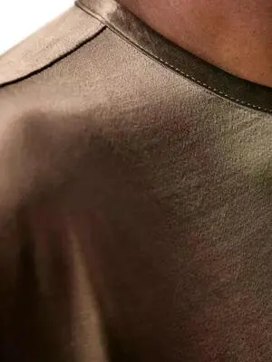 Sisley Satin-finish Short-sleeve Blouse