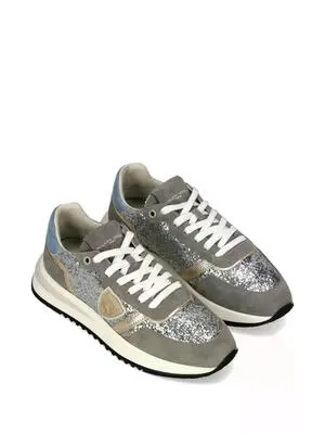 Philippe Model Tropez 2.1 Glitter-embellishment Sneakers - Silver