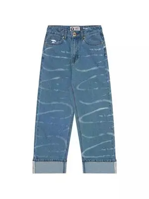 AAPE BY *A BATHING APE Moonface Embroidered Jeans