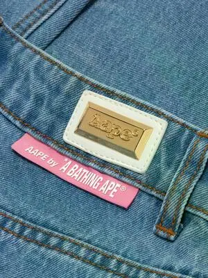 AAPE BY *A BATHING APE Moonface Embroidered Jeans