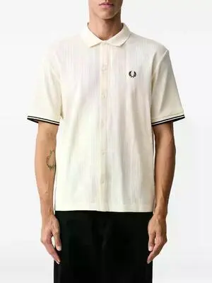 Fred Perry Laurel Wreath Ribbed-knit Shirt