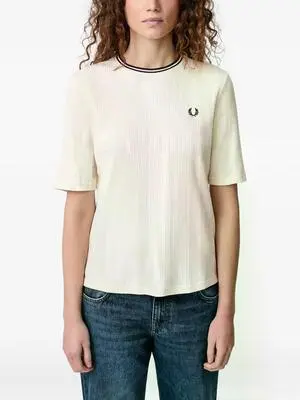 Fred Perry Laurel Wreath Ribbed-knit T-shirt
