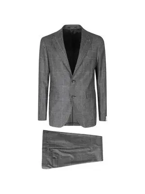 Tagliatore Prince Of Wales Check Suit - Grey