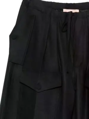Plan C Drawstring-waist Cargo Pants
