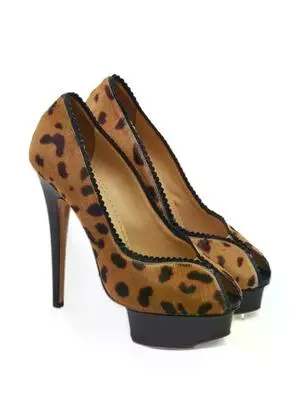 CHARLOTTE OLYMPIA Dolly Leopard-print Platform Pumps