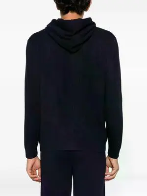 ALBERTO GOZZI Ribbed-knit Zip-up Hoodie