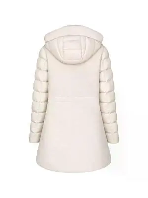 MOORER Quilted-sleeve Hooded Coat