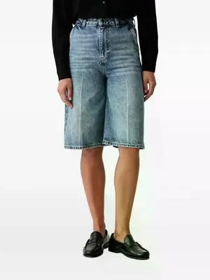 Sisley Pressed-crease Denim Shorts