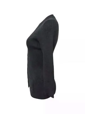 JIL SANDER Ribbed V-neck Cardigan