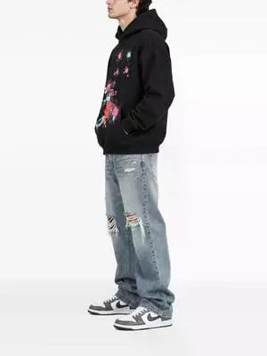 MELT Logo-print Paint-splatter Hoodie