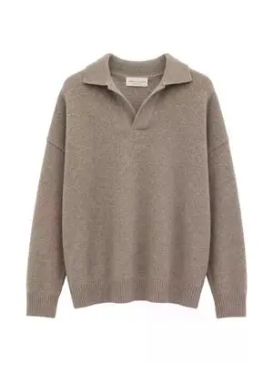 ROBERTO COLLINA Open-collar Dropped-shoulder Sweater