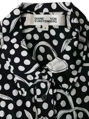 Diane Von Furstenberg Printed Tiered Shirt Dress