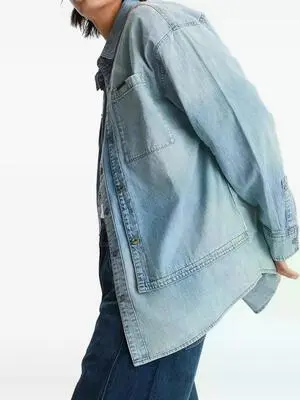FENG CHEN WANG X Lee Bamboo Laser-print Denim Shirt