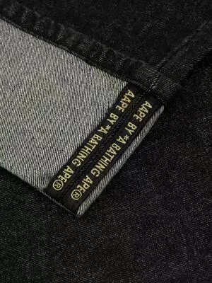 AAPE BY *A BATHING APE Embroidered Rolled-cuff Jeans