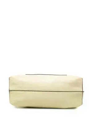 Loewe 2000-2026 Linen Embossed Calfskin Anagram Shopper Tote Satchel