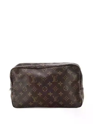 LOUIS VUITTON Trousse Toiletry Monogram Canvas 28 Pouch - Brown