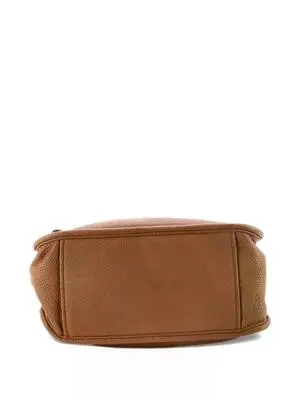 Prada Logo Strap Vitello Daino Medium Crossbody Bag - Brown