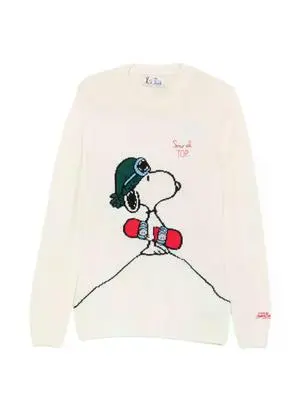MC2 SAINT BARTH Snoopy-intarsia Sweater - Neutrals