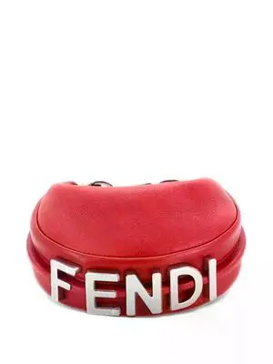 Fendi Fendigraphy Bag Leather Nano Hobo Bag - Red