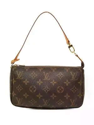LOUIS VUITTON 1999 Monogram Pochette Accessoires Shoulder Bag - Brown
