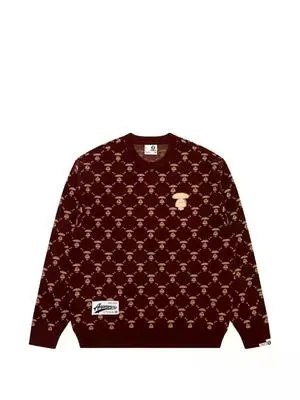 AAPE BY *A BATHING APE Moonface Logo-patch Sweater - Red