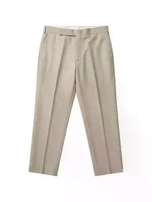 LARDINI Pressed-crease Tailored Trousers - Neutrals