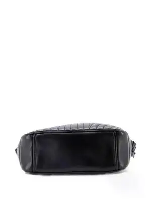 Prada Camera Bag Diagramme Quilted Leather Small Crossbody Bag - Black