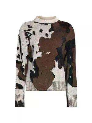 AKEP Intarsia-knit Crew-neck Sweater