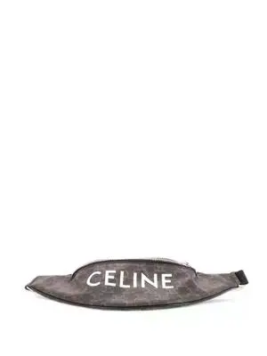 Celine Logo Triomphe Coated Canvas Belt Bag - Brown