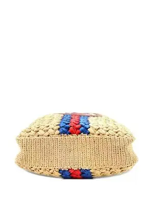 Gucci Blondie Nm Open Raffia Small Tote Bag