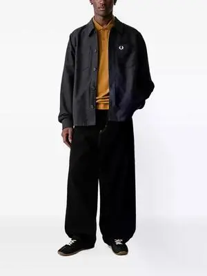 Fred Perry Logo-embroidered Chest-pocket Shirt