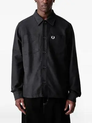 Fred Perry Logo-embroidered Chest-pocket Shirt