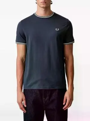 Fred Perry Embroidered-logo Tipped T-shirt
