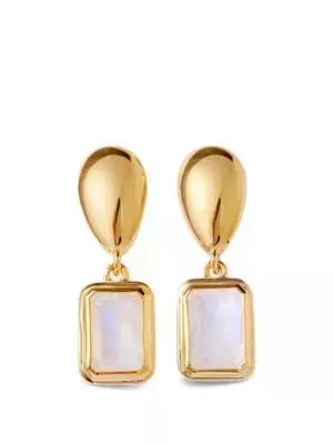 EDGE OF EMBER Pebble Birthstone Drop Earrings - Neutrals